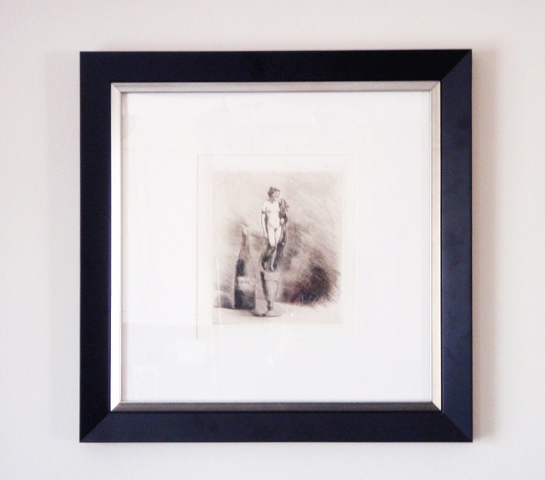 Joseph Apoux Naked Woman Lithograph/rare Framed Apoux Absinthe and ...