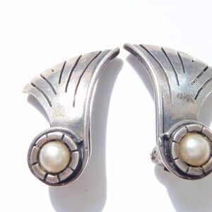 Bond Boyd Sterling Earrings - 1950s Boyd Silver Flower Earrings - Great ...