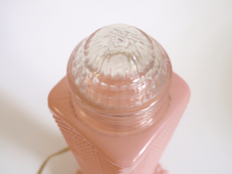 2 Pink Torpedo Glass Lampspair 1930s Pink Skyscraper Torpedo - Etsy