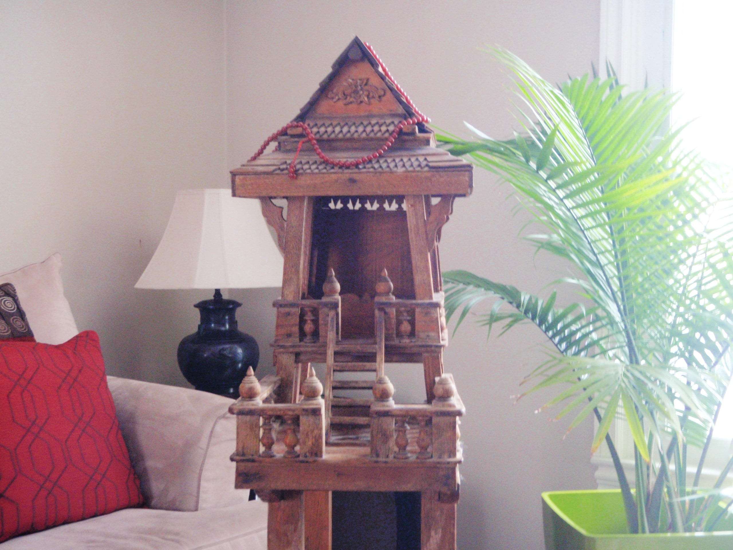 Vintage Spirit House on Stand Large House of Spirits Hand Made Wood ...