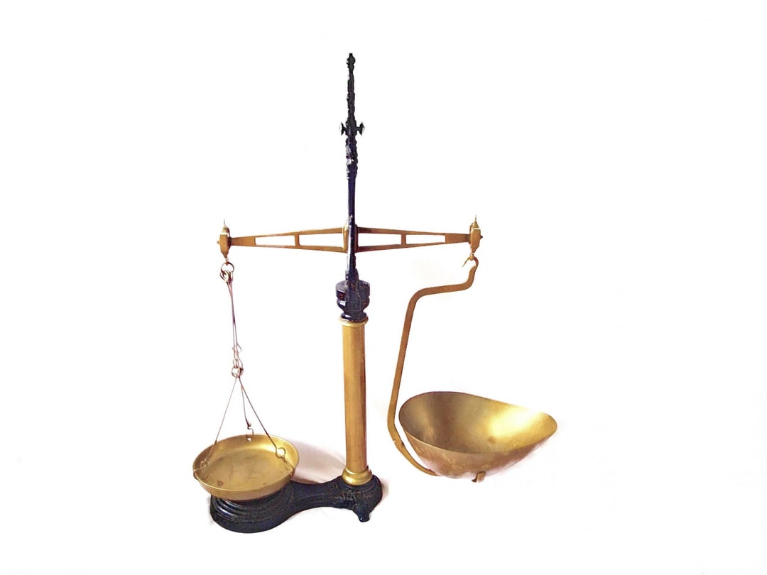 Victorian Merchant Iron Brass Weight Scale Balance19 Inch Antique ...