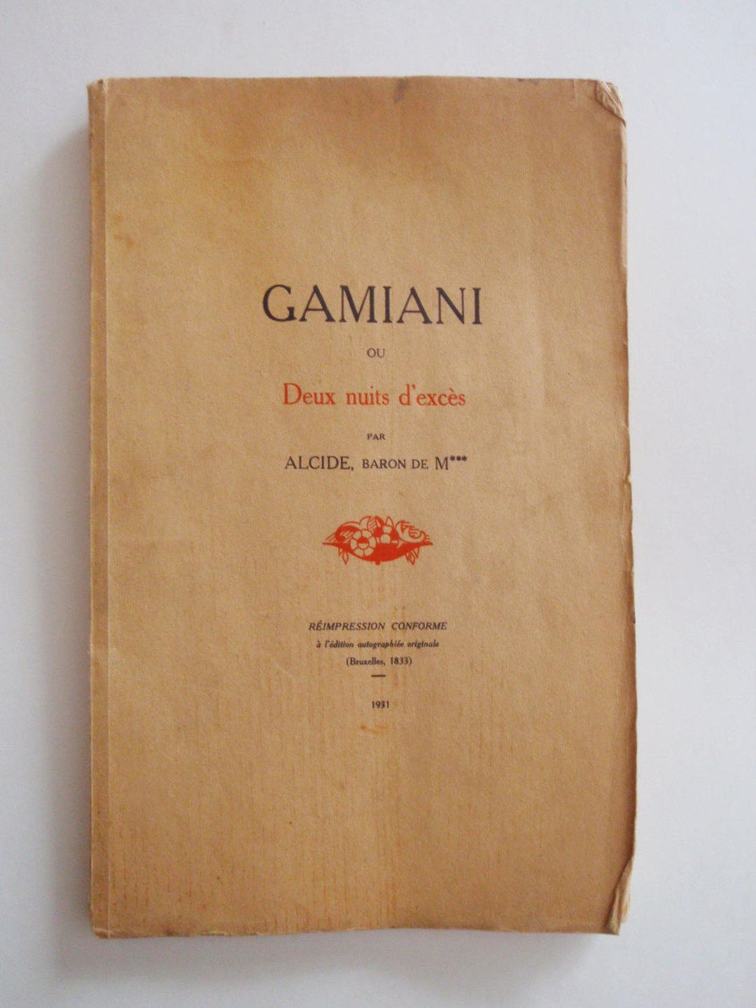 1931 Gamiani French Erotica First Ltd Ed Book Paul Avril Two Nights of ...