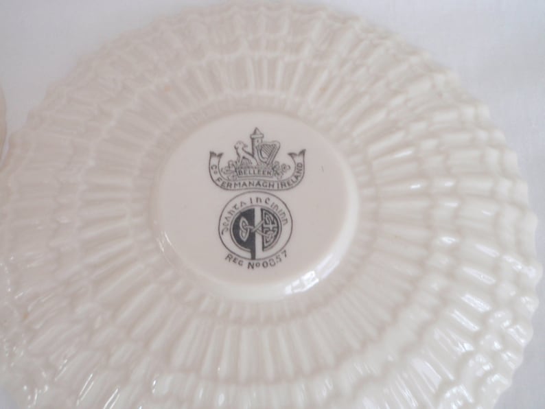 3 Belleek Limpet Dinner Plates 6 3/4 Inches Each - Etsy