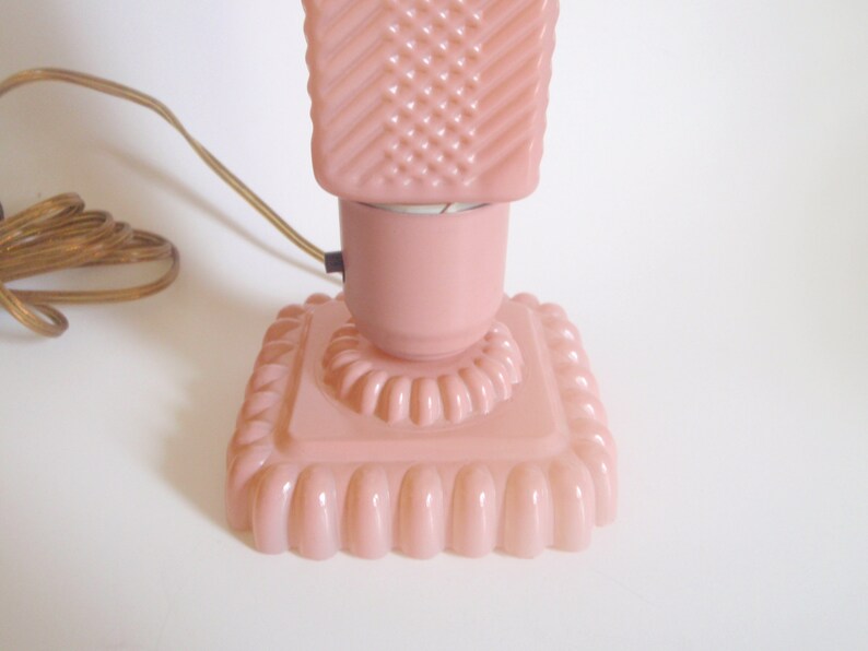 2 Pink Torpedo Glass Lampspair 1930s Pink Skyscraper Torpedo - Etsy