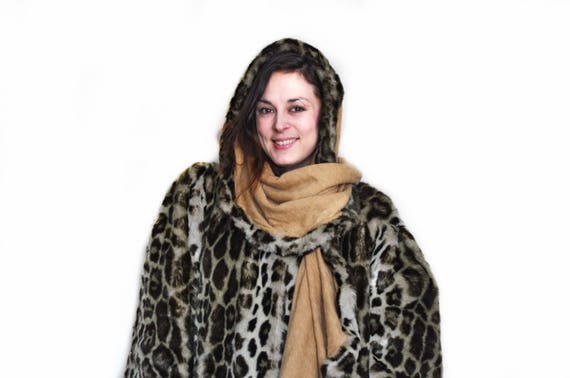 French Leopard Swing Stroller Cashmere Shawl Hood Veg… - Gem