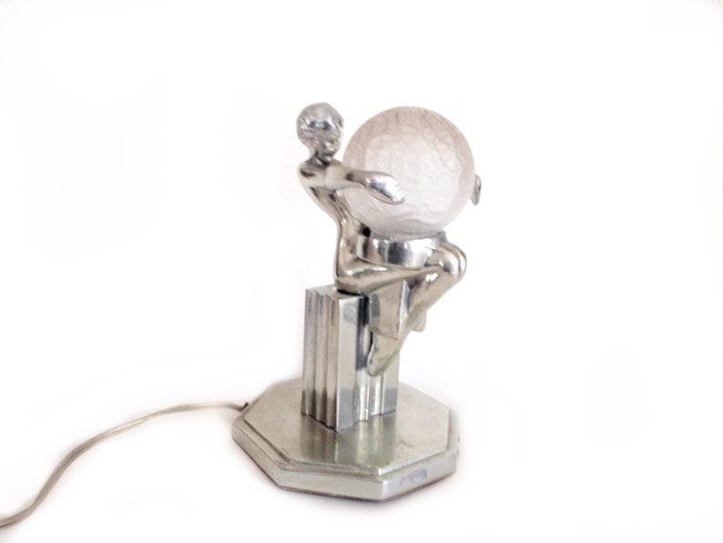 Frankart Nude Table Lamp~sarsaparilla Frankart Art Deco Design Seated ...