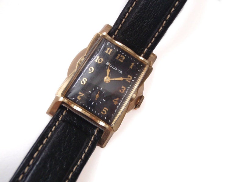 1940s Bulova Tank Style Watch Rare Vintage Bulova Fancy Dress Watch ...