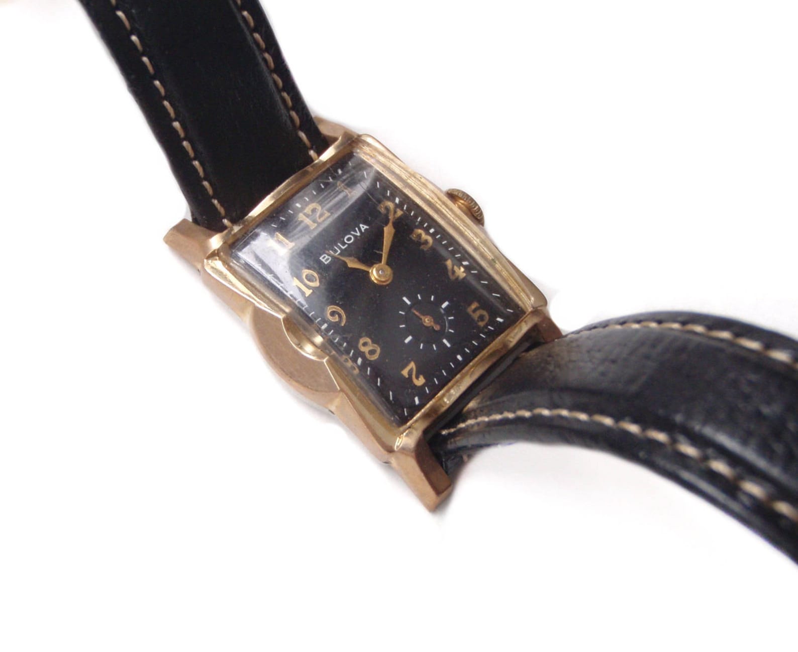 1940s Bulova Tank Style Watch Rare Vintage Bulova Fancy Dress Watch ...