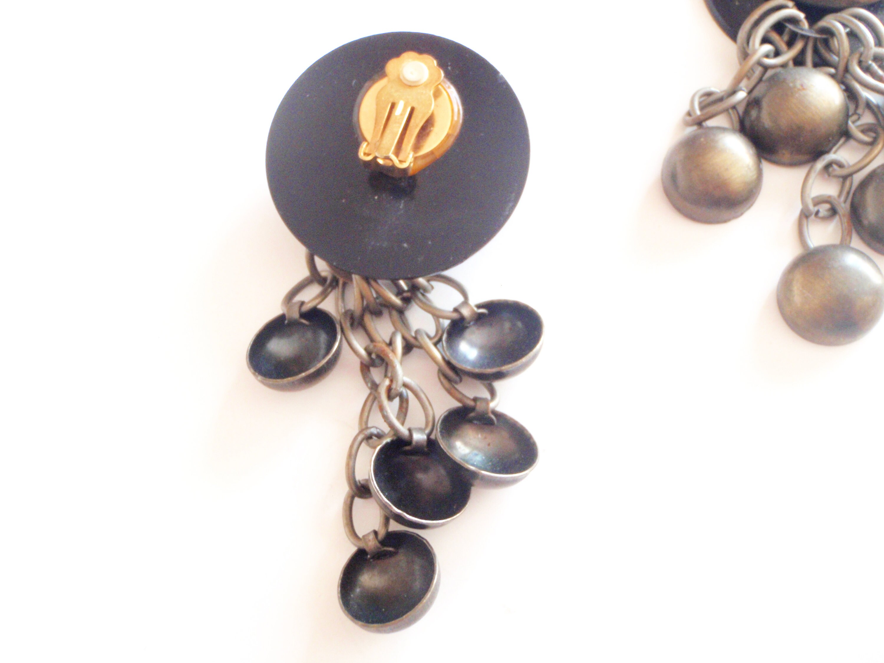 4 Inch Dangle Drop Earrings/vintage Disco Diva Chic Statement Clip on 4 ...