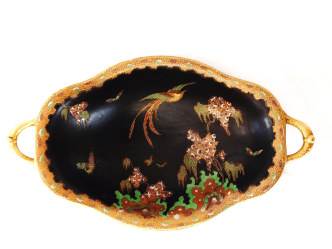 Carlton Ware Revo Paradise Bird Bowl~rare 1925 Art Deco Carlton Stoke ...