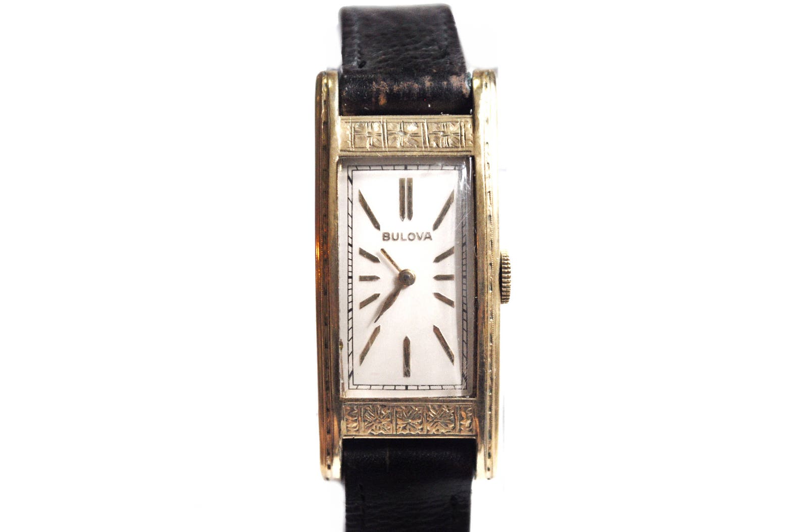 1964 Bulova Square Case Dress Watch Blue Dial Mid Century Modern Bulova ...