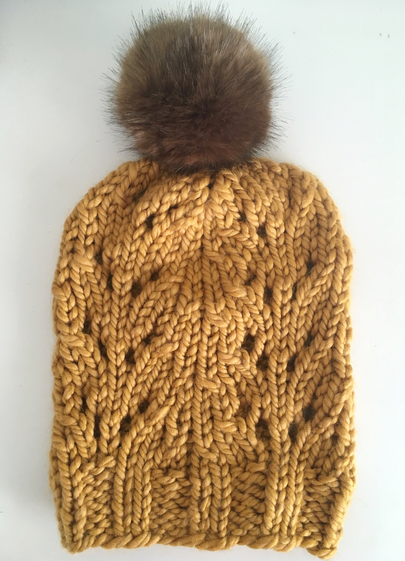 KNITTING PATTERN Chunky Knit Slouchy Beanie Toque Fall Winter Hat ...