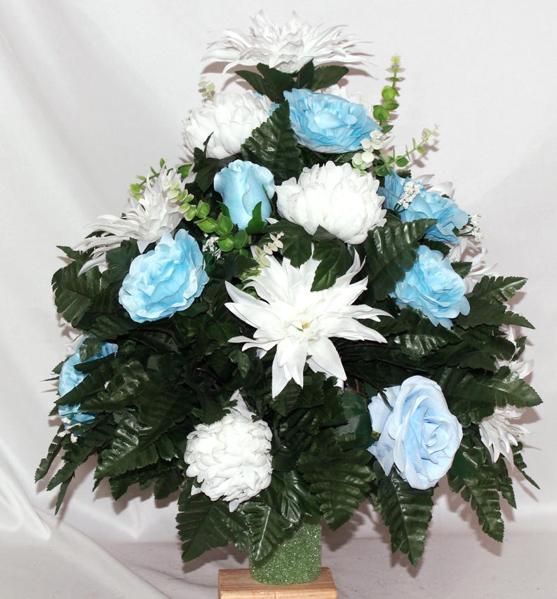 XL Handcrafted 360 Degree Cemetery Vase Arrangement- Cemetery Flower ...