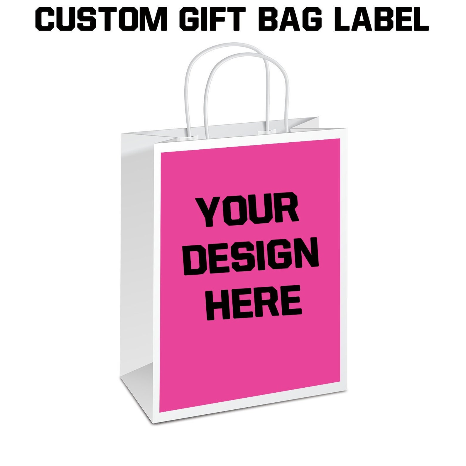 Custom GIFT BAG LABEL Personalized Gift Bag Label Blank Custom Design ...