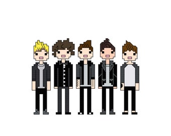 One Direction version 2 cross stitch pattern | Etsy