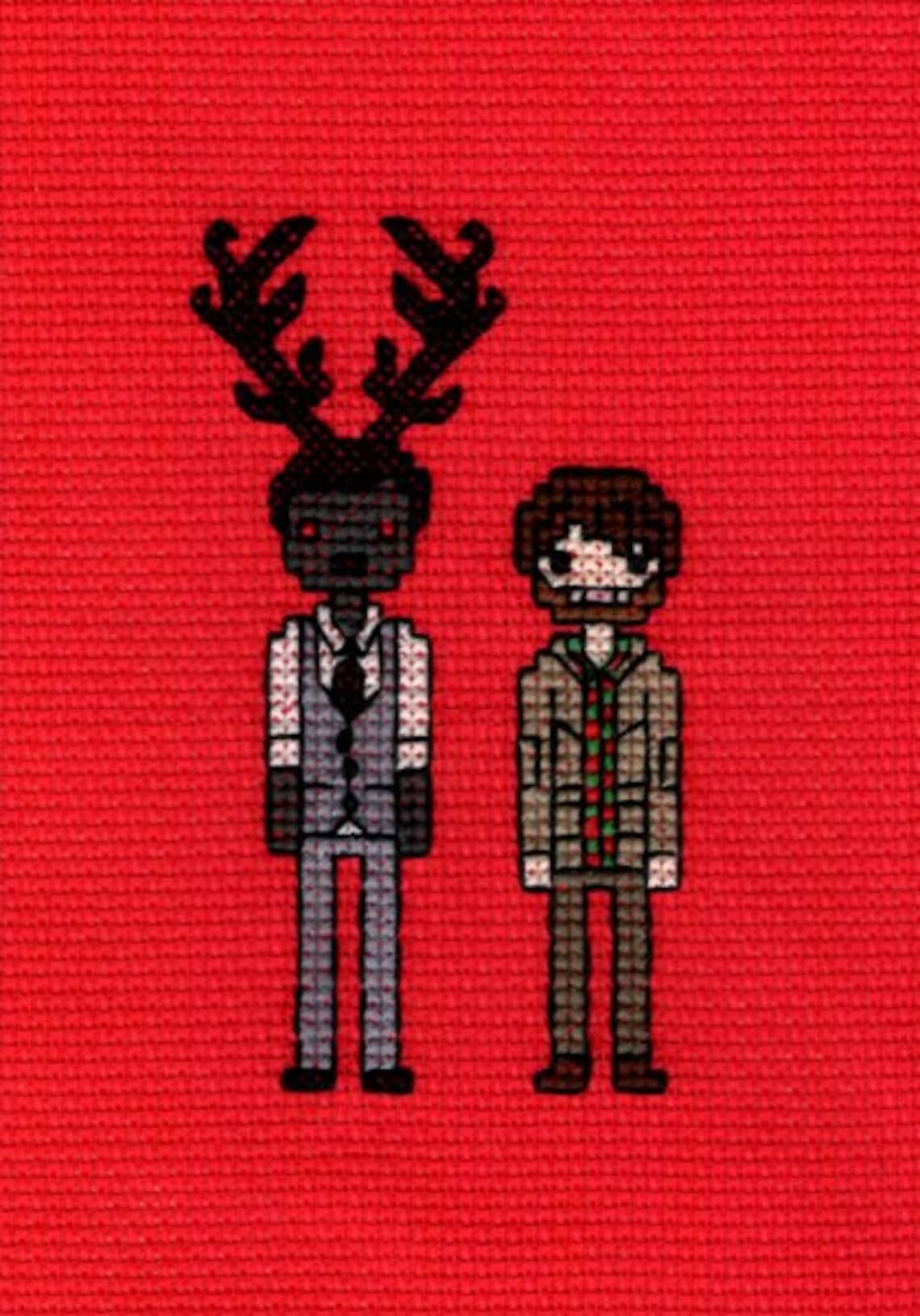 Hannigram hannibal and Will Graham Cross-stitch Pattern | Etsy