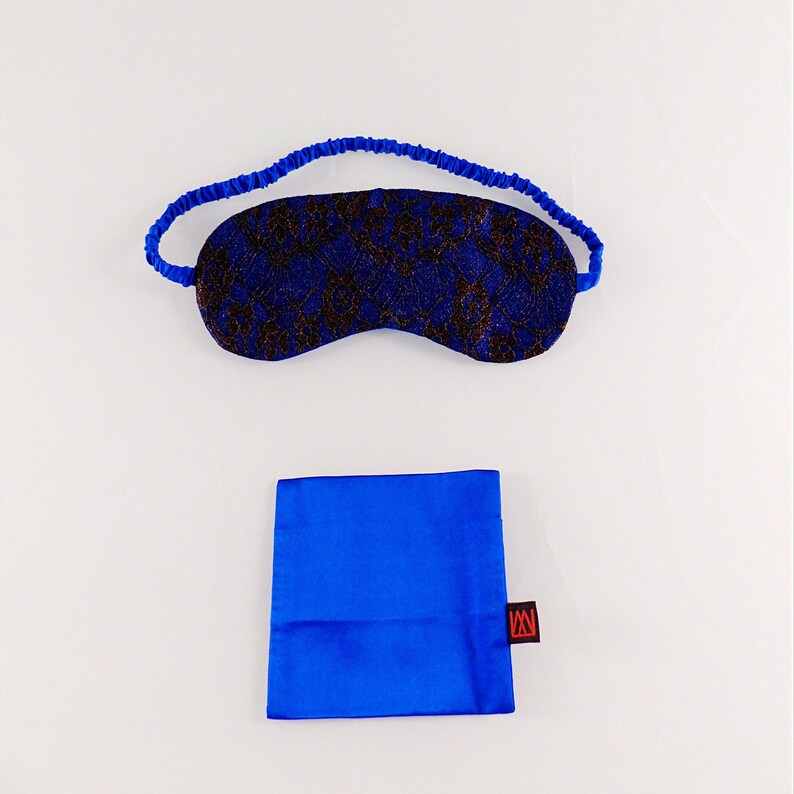 Handmade Metallic Lace Silk Sleep Mask 100% Mulberry Silk Filled and ...