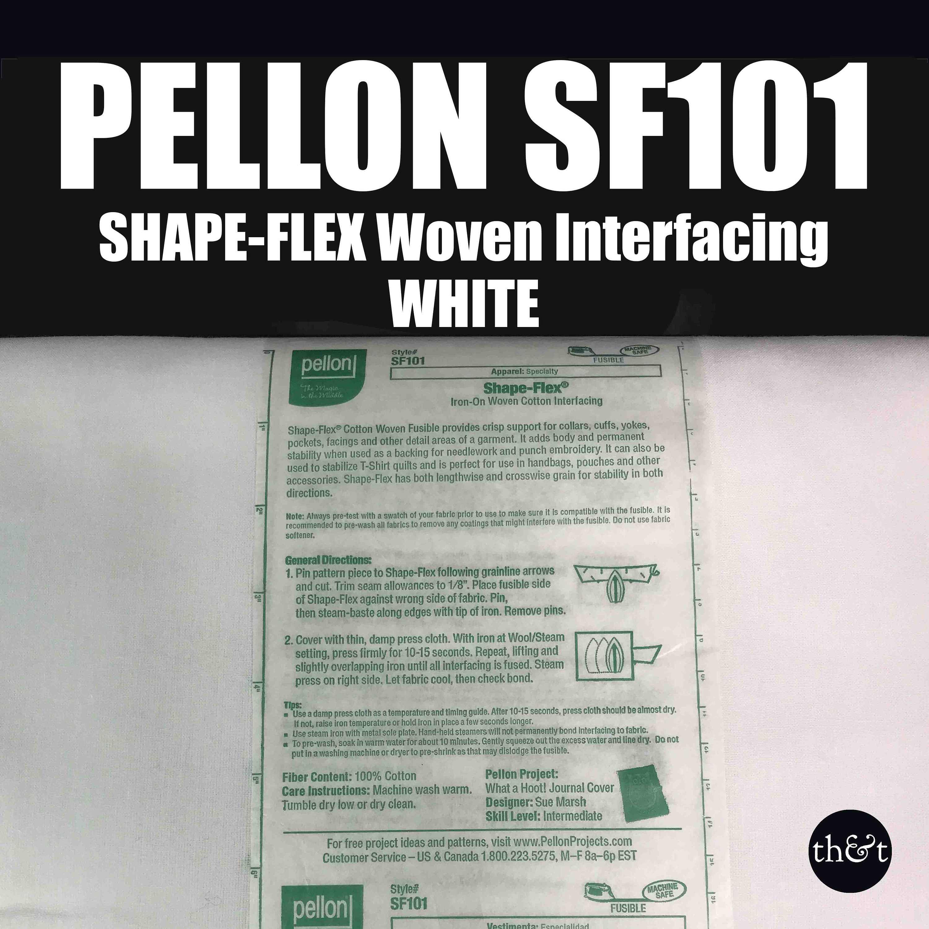 PELLON SF101 | Shape-flex Woven Fusible Interfacing | by the Yard - Etsy