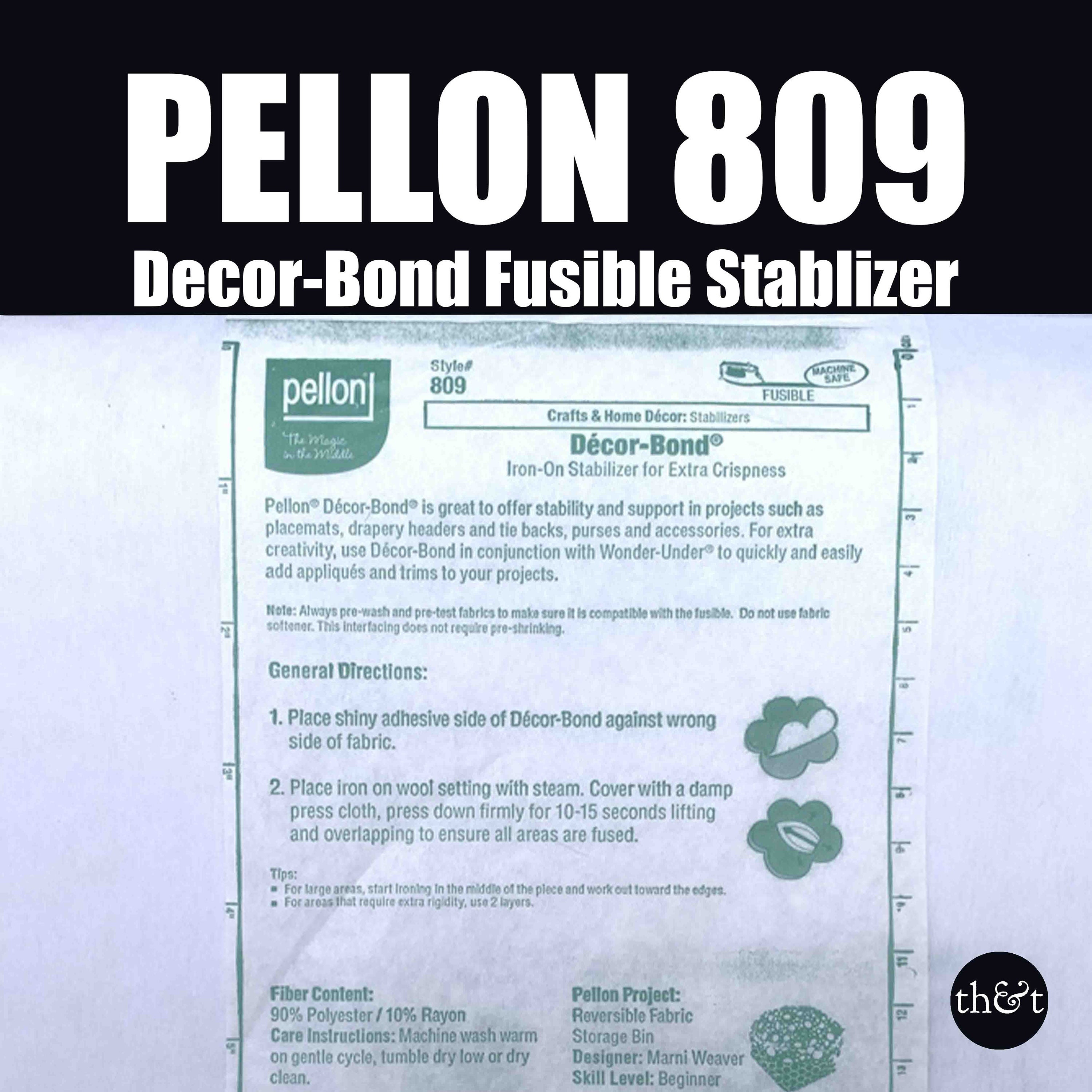 PELLON 809 Decor-bond | Fusible Stabilizer | One Side Fusible - Etsy