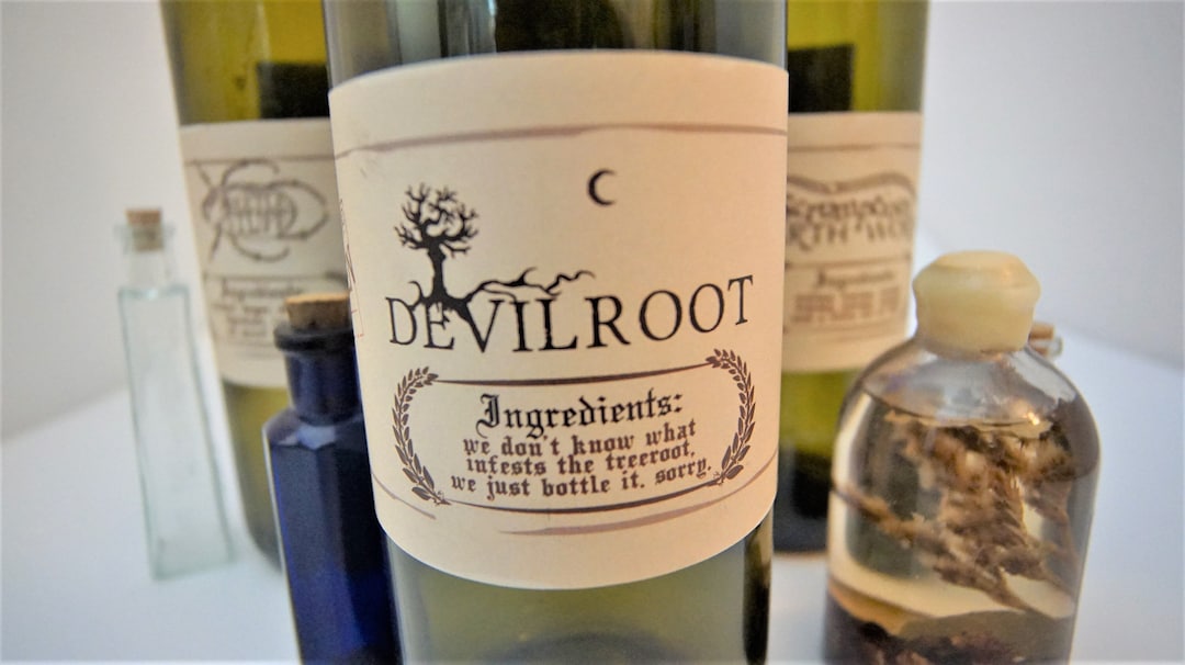 Potion Bottle Labels - Devilroot, Earthworms and Beetle Stuff - INSTANT ...