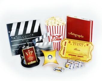 Hollywood VIP Name Tags, for Red Carpet Birthday Party Event high ...