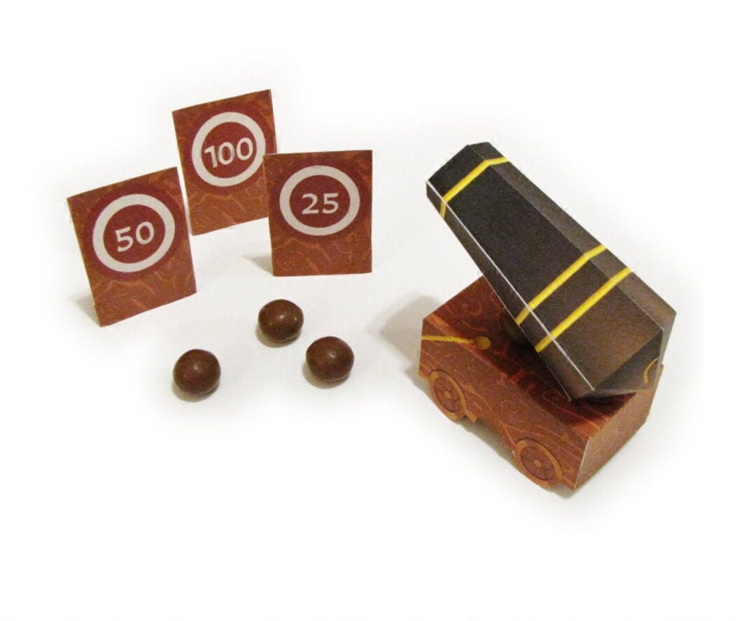 Pirate Papercraft Canon Toy - Shoot Malt Balls at Targets - Party ...