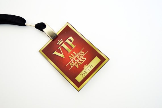Vip Name Tags Printable