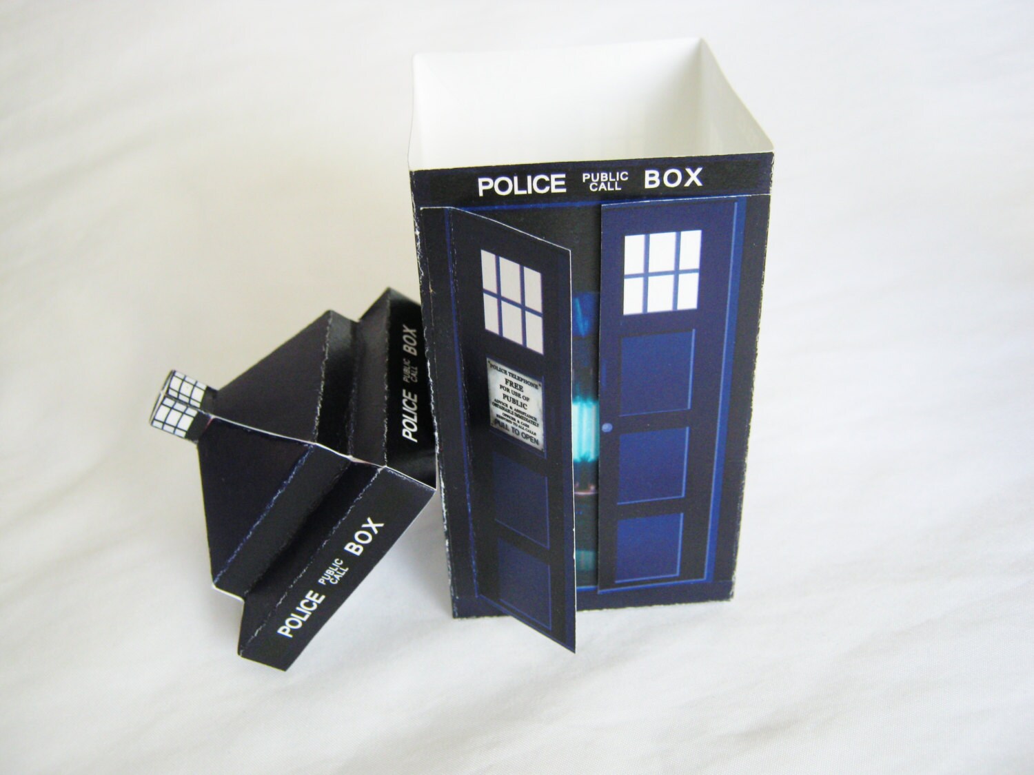 Who Police Box Doctor Birthday Favors Party Template | Etsy