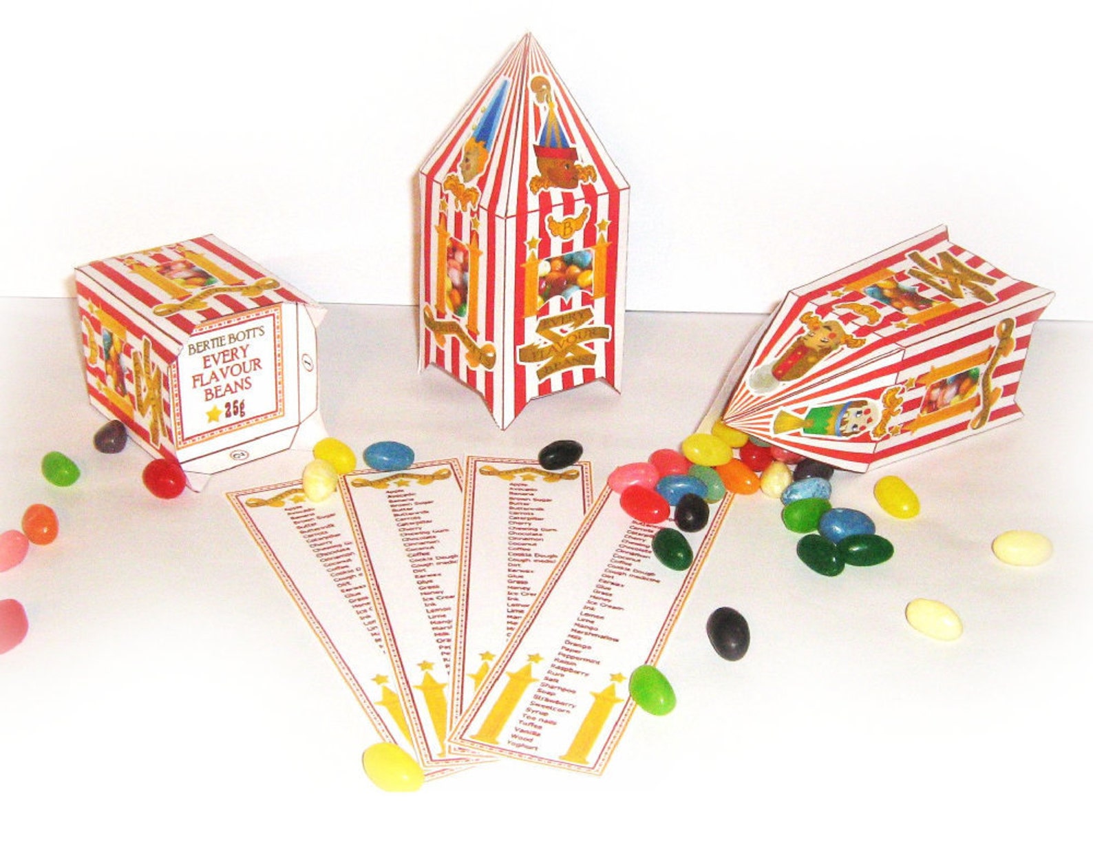 Every Flavor Bean Boxes Foldable Template Wizard Party With - Etsy UK