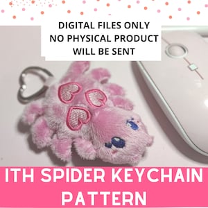 In the Hoop Spider Keychain Plush Pattern 4x4"pattern - Etsy