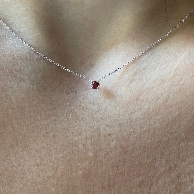 Garnet 3 Layered Necklace - Etsy