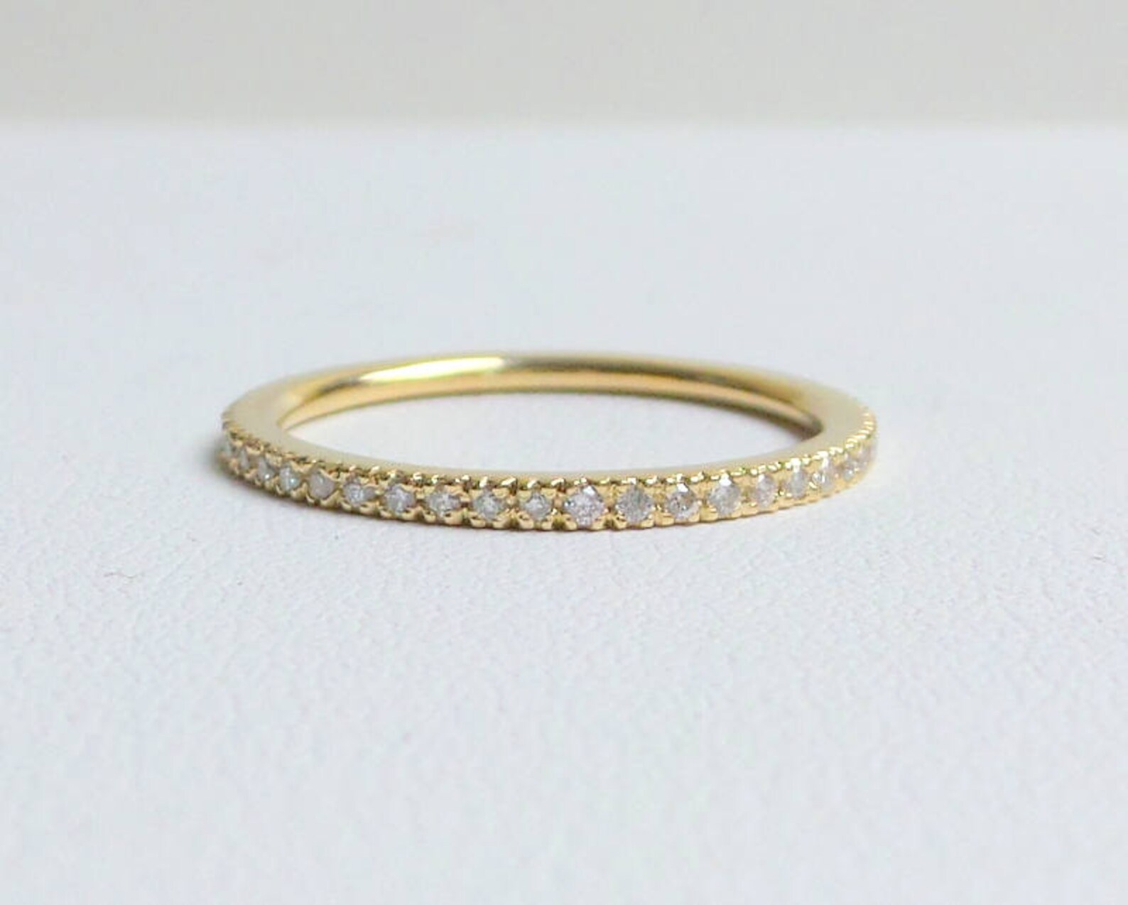 Diamond Eternity Ring/ Yellow Gold Diamond Eternity Ring/ Gold - Etsy