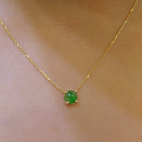 Gold Jade Necklace - Etsy