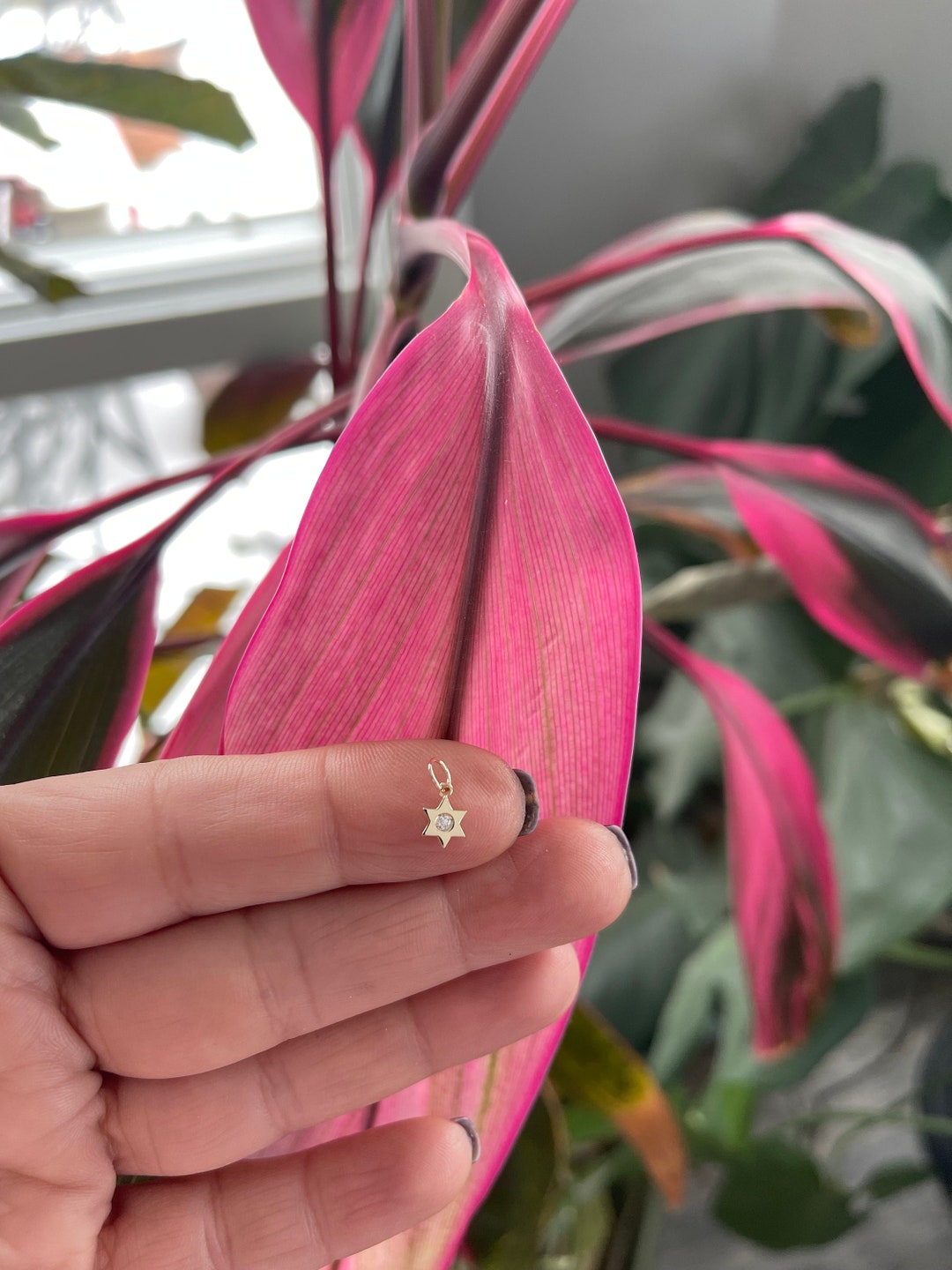 Small Diamond Star of David Necklace / 14k Gold Star of David Necklace ...