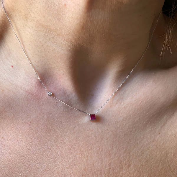 Princess Cut Ruby - Etsy