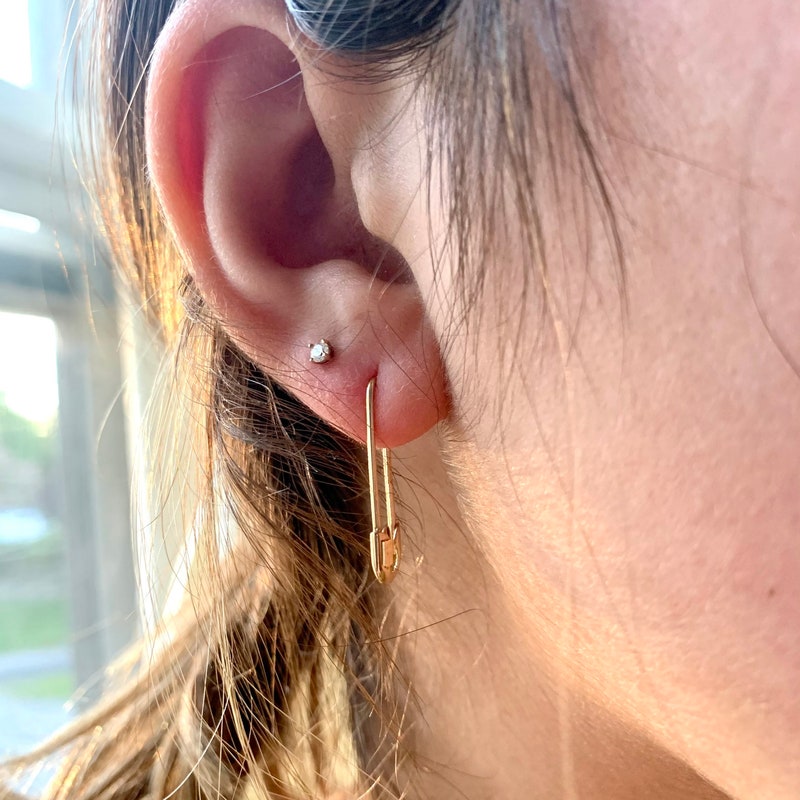 Safety Pin Earrings - Etsy