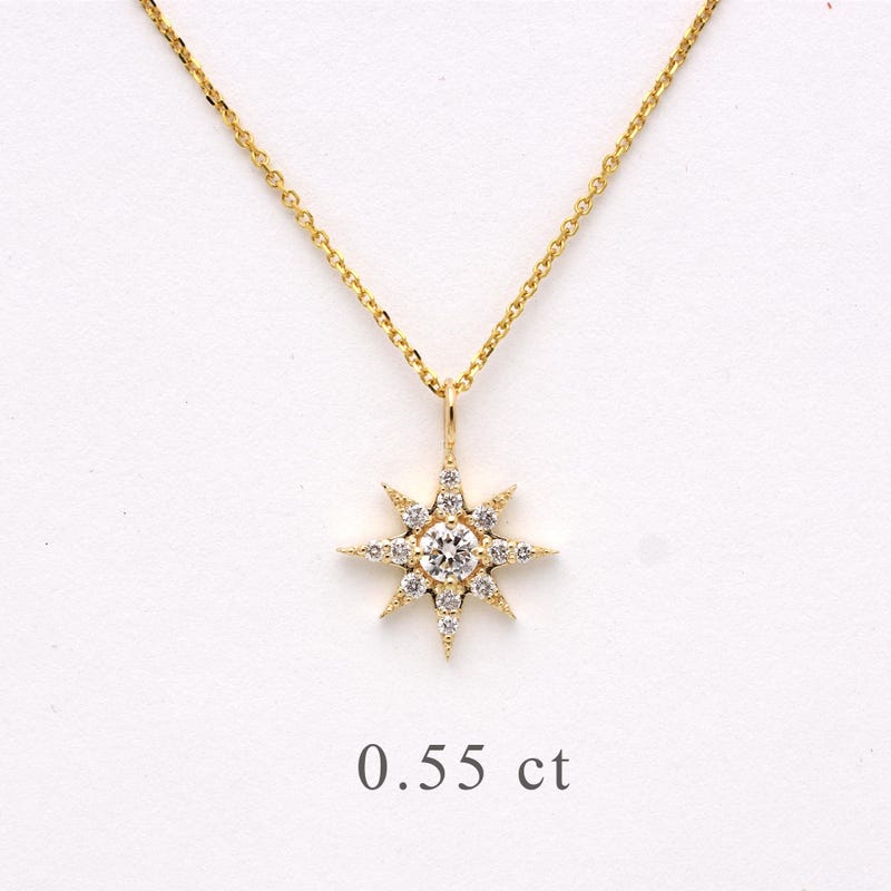 North Star Necklace - Etsy