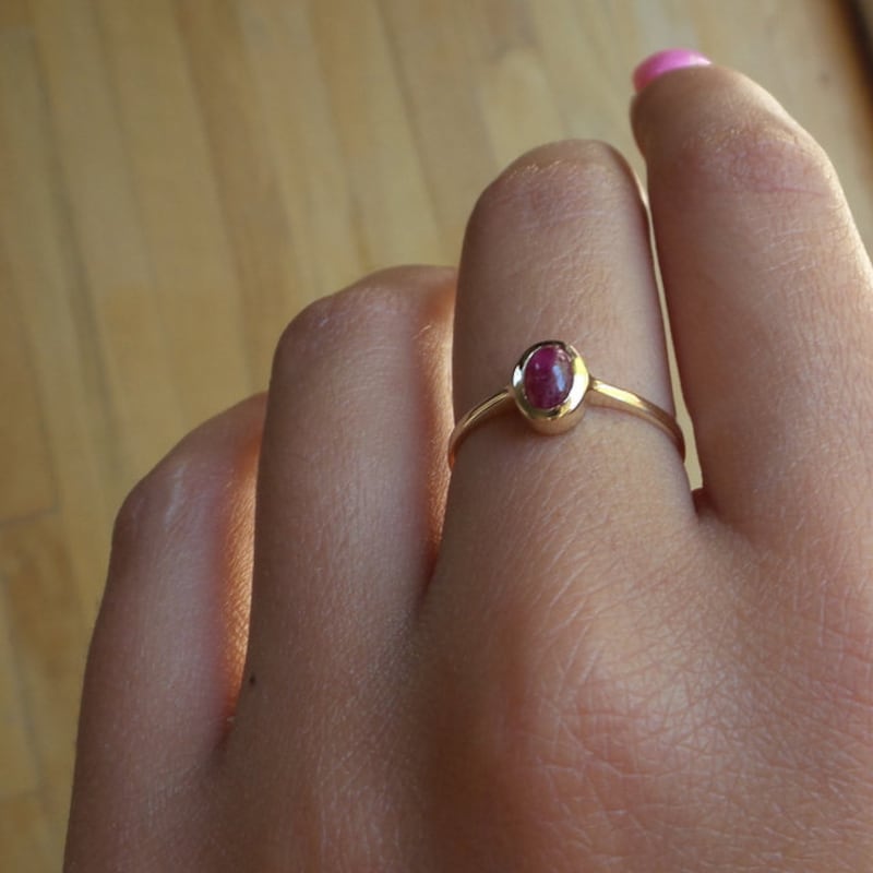 Bezel Set Ruby - Etsy