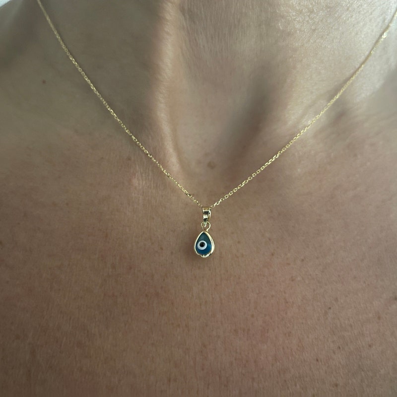 14k Gold Evil Eye - Etsy