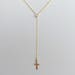 Diamond Cross Necklace / Diamond Necklace Lariat / 14k Gold - Etsy