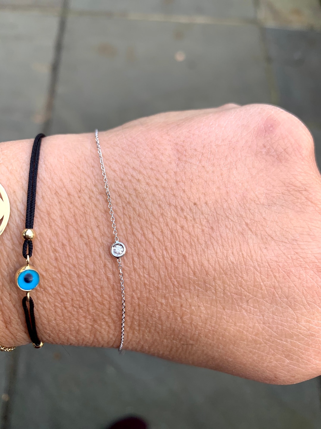 Diamond Bracelet / 14k Gold Diamond Bracelet SI1 I-J Color / Diamond ...