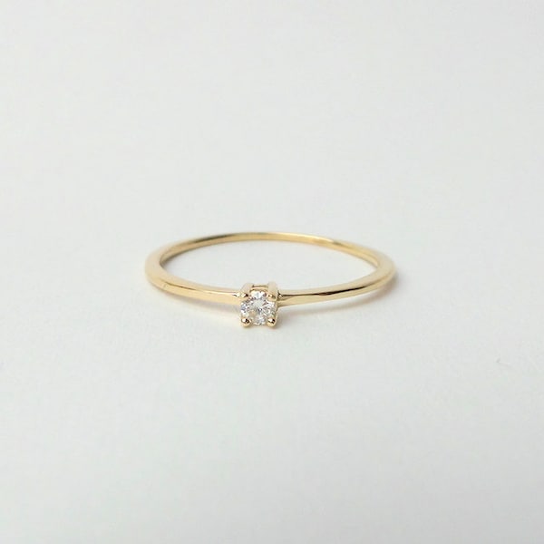 Small Diamond Ring - Etsy