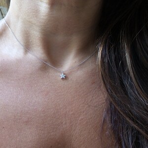 Diamond Star Necklace0.10 Cts / Small Star Necklace / Mini Star ...