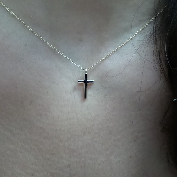 Small Cross Necklace - Etsy