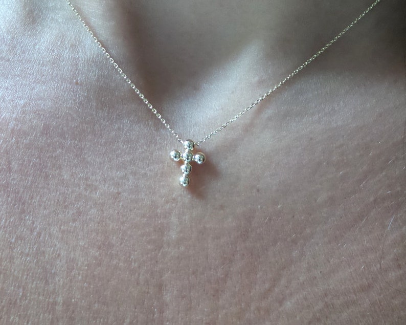Small Cross Necklace / 14k Gold Cross Necklace / Gold Cross Necklace ...