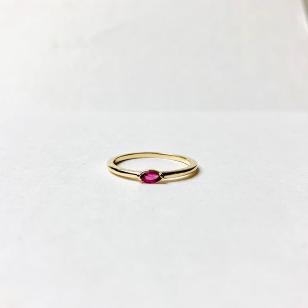 Gold Ruby Ring - Etsy