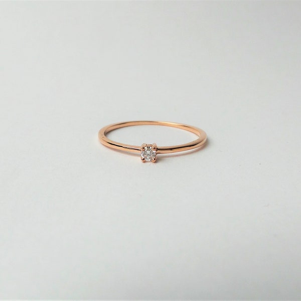 Small Diamond Ring - Etsy