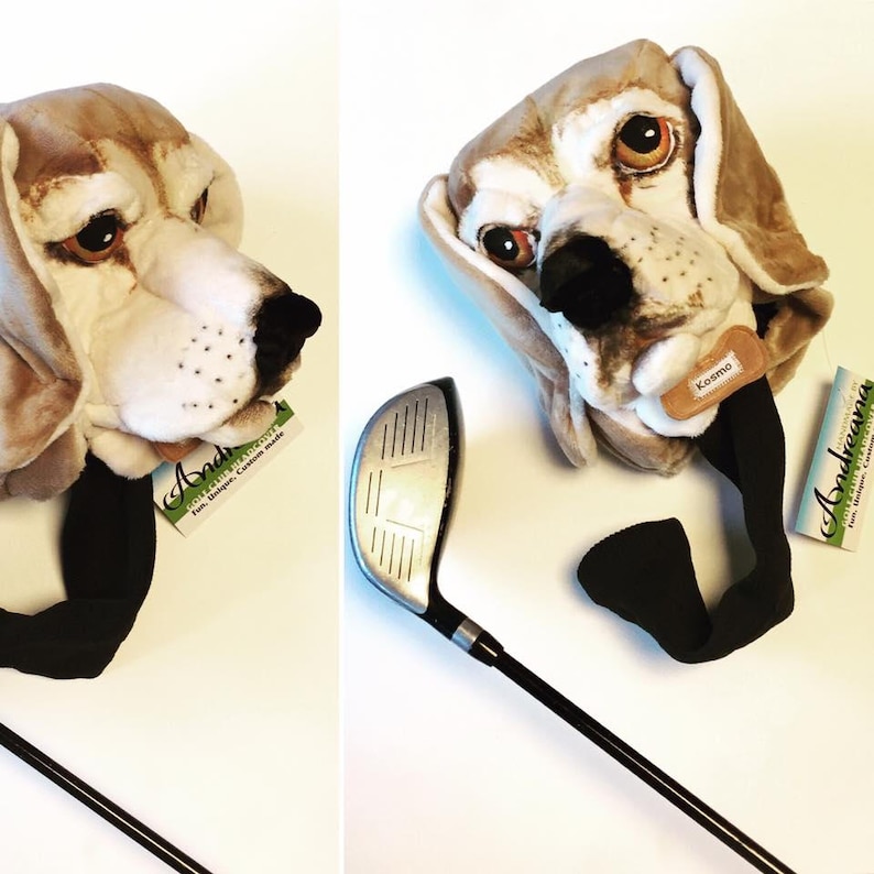 GOLF Club Head Cover , Beagle , Custom Dog Portrait , GOLF GIFT - Etsy