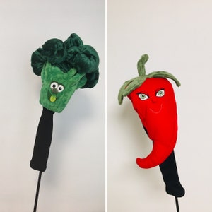 Vegetable Custom Made Golf Headcover, Pepper , Broccoli-fun GOLF GIFT ...