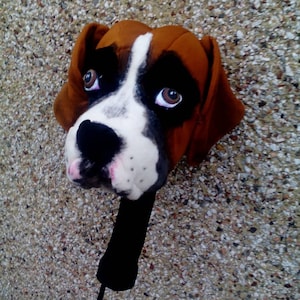 GOLF Club Head Cover ,custom Dog Portrait Boxer , Golf Accessories ...
